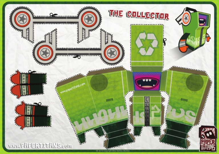 Blog Paper Toy Papertoys Paper Titans The Collector Template | PDF
