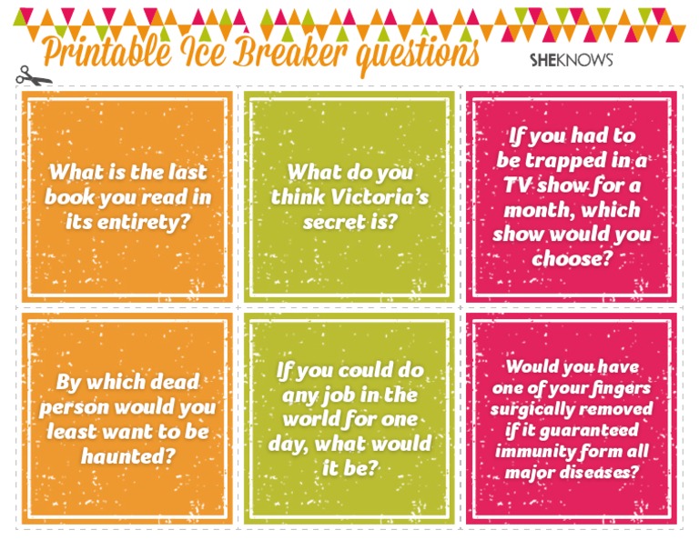 Printable Ice Breaker Questions | PDF | Young Adult