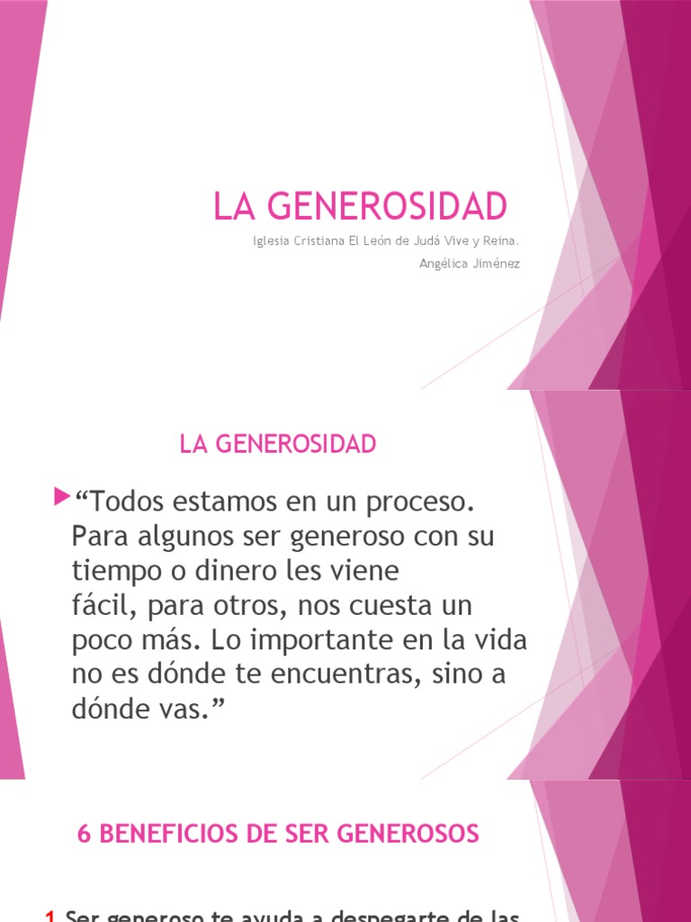 La Generosidad Pdf Felicidad