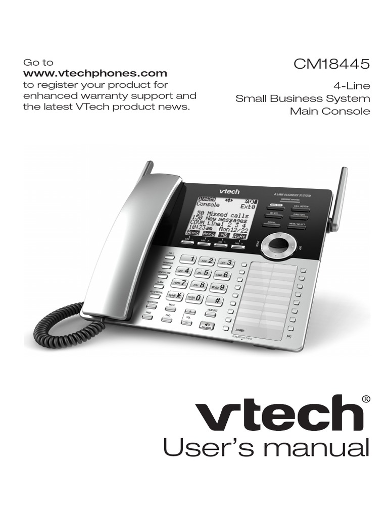 Manual Vtech CM18445 PDF | PDF | Telephone | Electrical Connector
