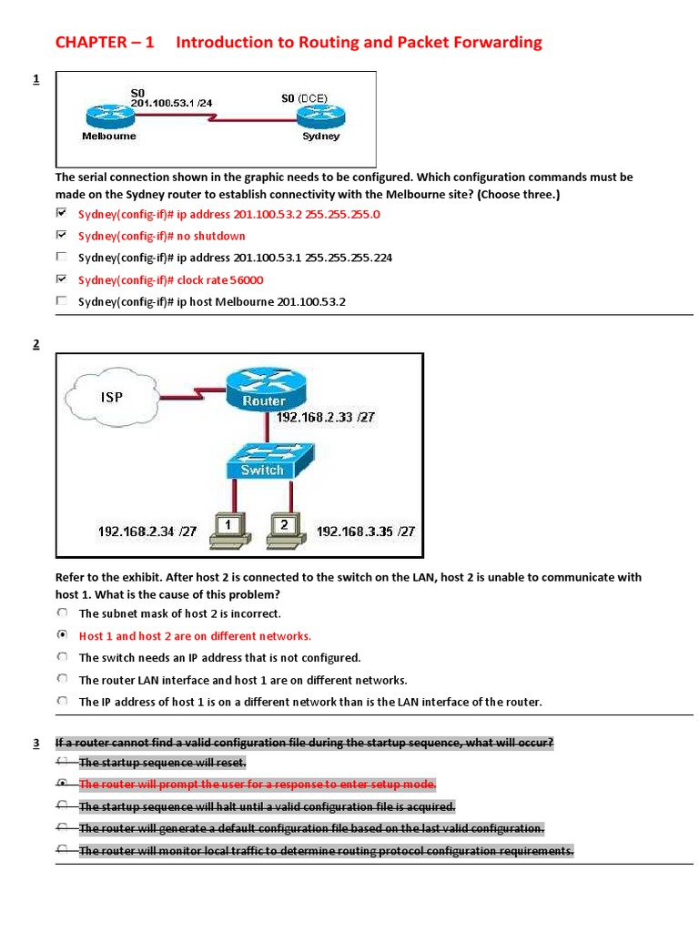 Chapter 1 Introduction To Routing And Packet Forwarding Pdf Router Computing Computer