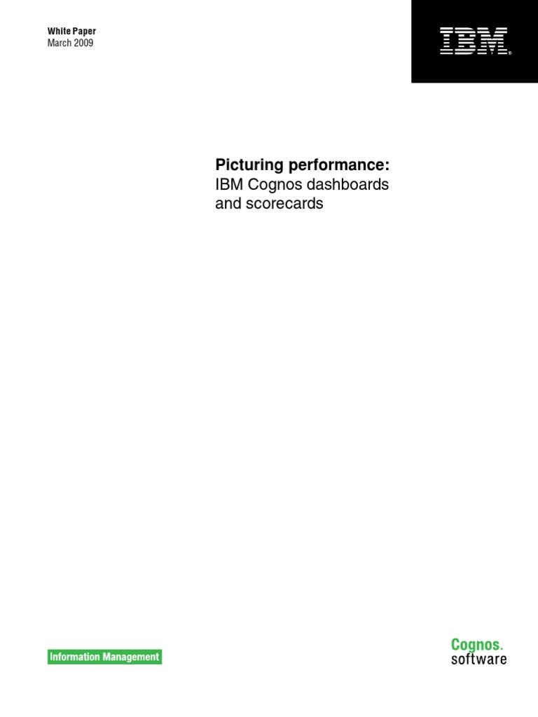 WP Picturing Performance Dashboards and Scorecards | PDF | Business ...