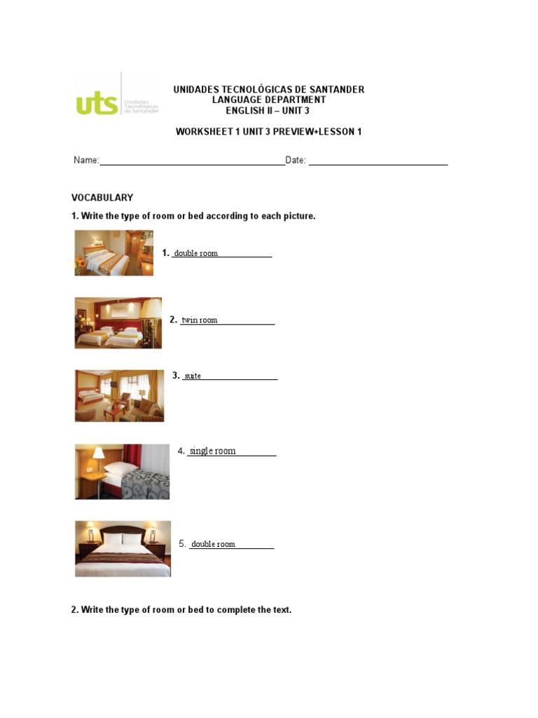 Worksheet - Unit 3 - March16-27th - English2 | PDF | Language Arts ...