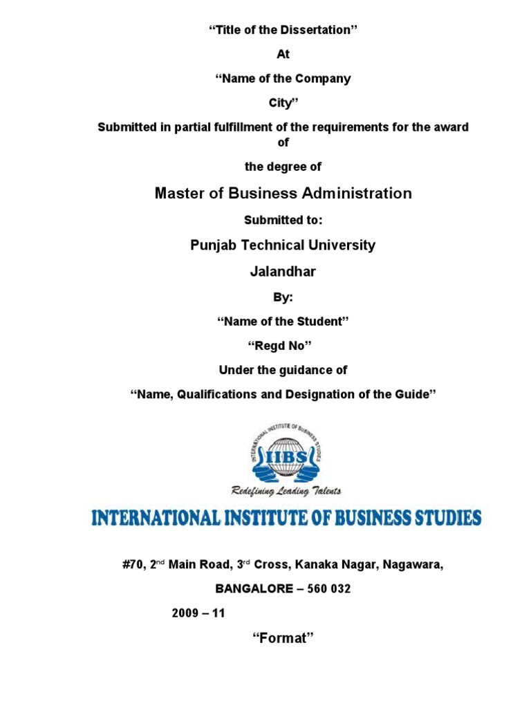 Initial Pages of The Project Report | PDF | Academic Degree | Thesis