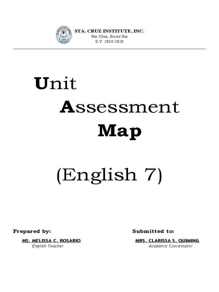 Unit Assessment Map Uam Pdf Nonverbal Communication Narrative