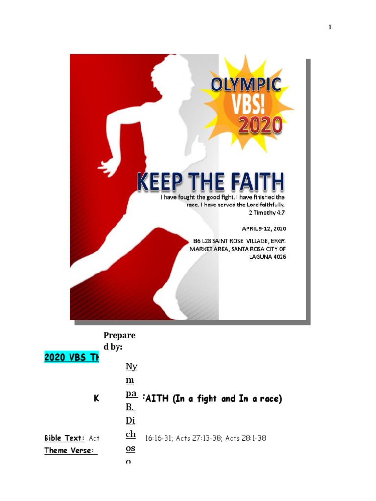 2020 VBS Theme | PDF | Paul The Apostle | Acts Of The Apostles