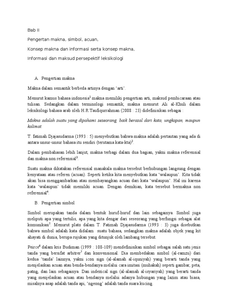 Makna, Simbol, dan Acuan dalam Leksikologi | PDF