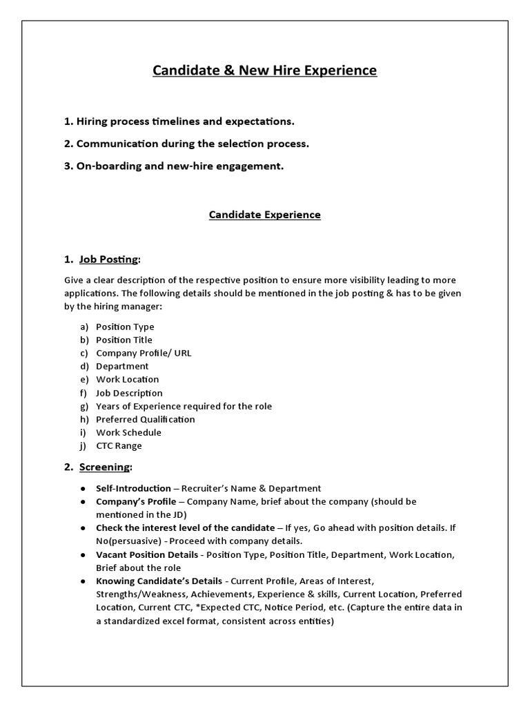 Candidate & New Hire Experience | PDF | Organizational Culture | Cognition