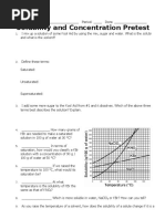 Solubility and Temperature: Answer Key | PDF | Science & Mathematics