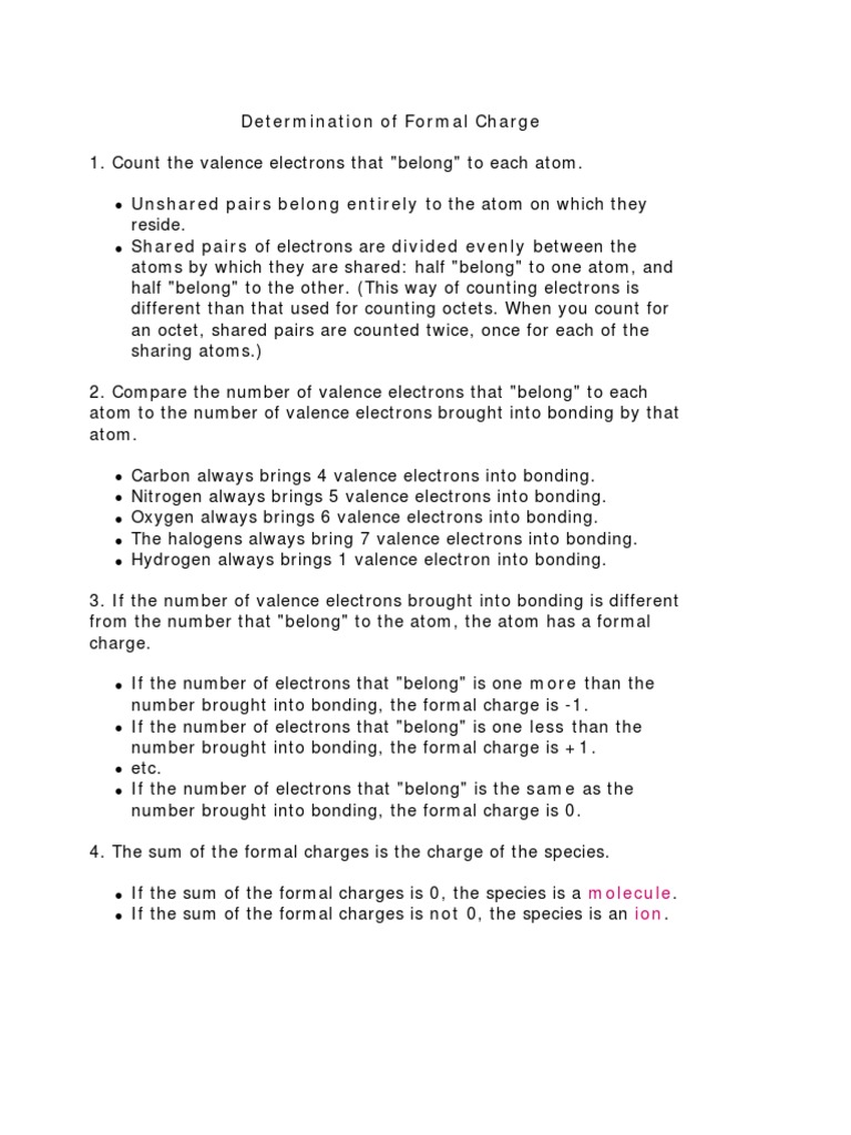 Determination of Formal Charge | PDF