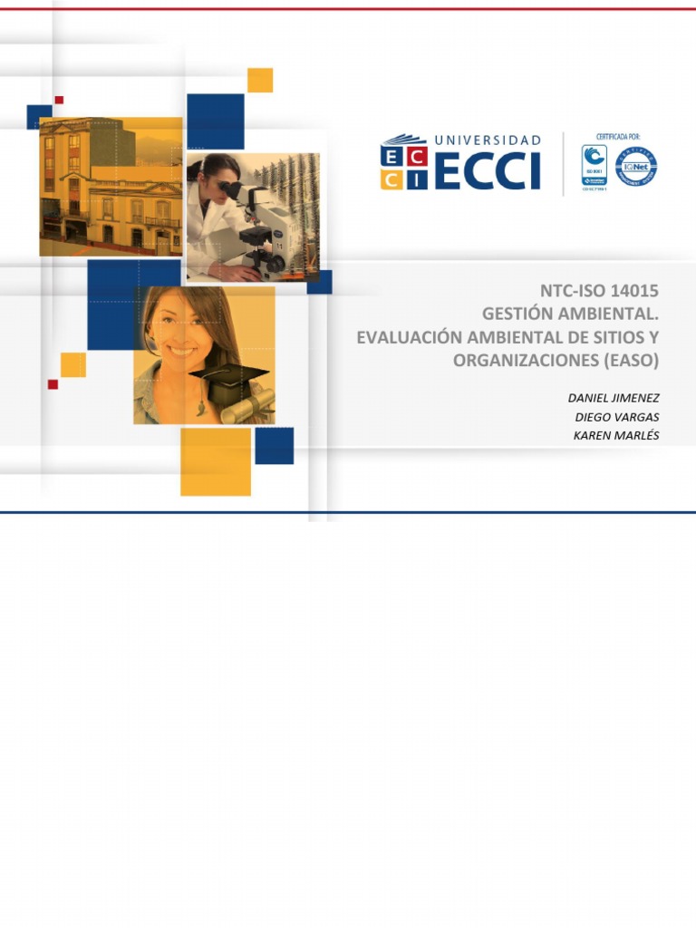 NTC-ISO 14015 Gestión Ambiental. Evaluación Ambiental de Sitios Y ...