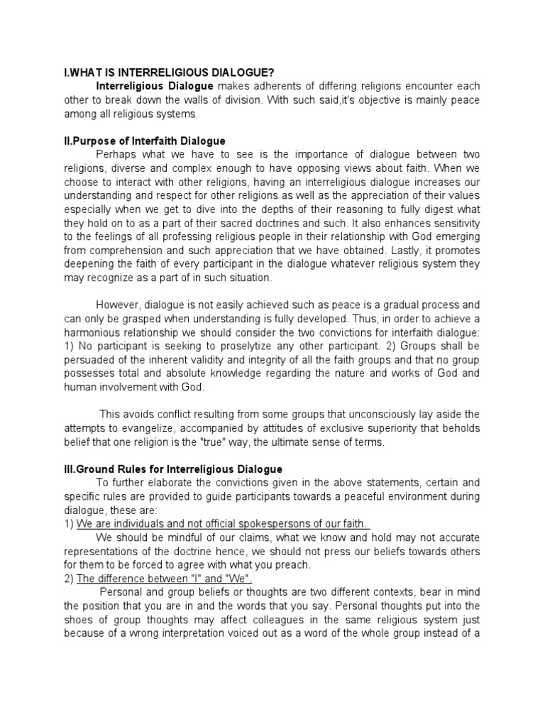 Interfaith Dialogue | PDF | Interfaith Dialogue | Confucianism