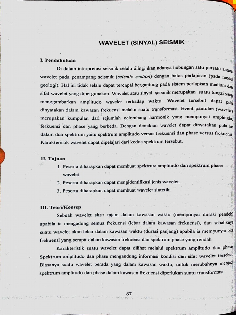 Wavelet (Sinyal) Seismik | PDF
