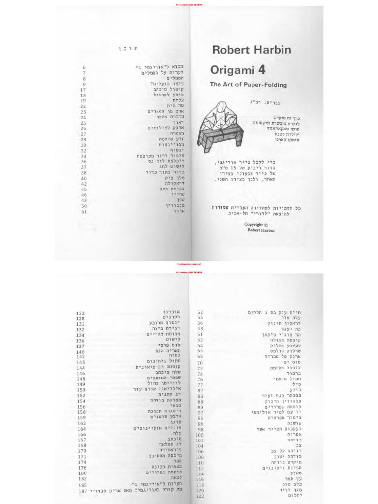 Robert Harbin Origami 4 PDF | PDF | Origami | Paper Folding