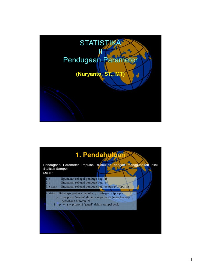 Pendugaan Parameter | PDF