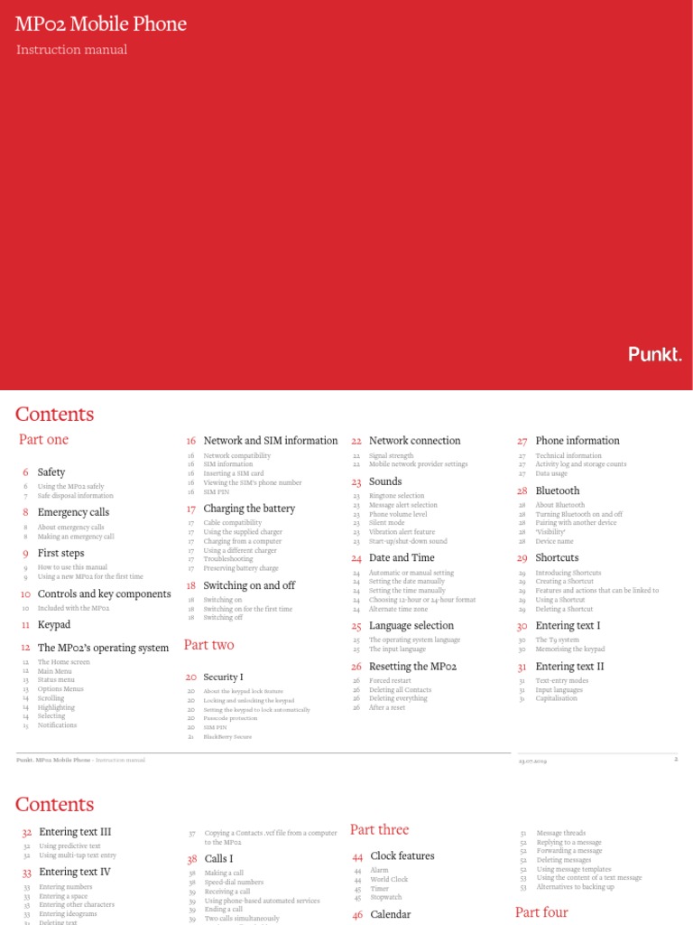 Punkt MP02 Instruction Manual | PDF | Menu (Computing) | Electrical Connector