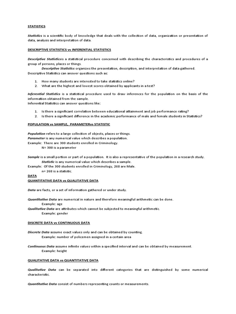 Statistic Lecture Pdf Sampling Statistics Level Of Measurement