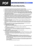 High School High Jump Rules Summary | PDF | Referee | Hobbies
