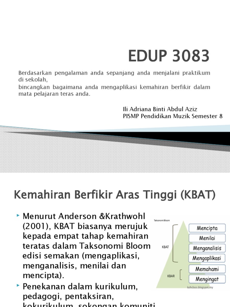 KBAT Dalam PDPC Muzik | PDF
