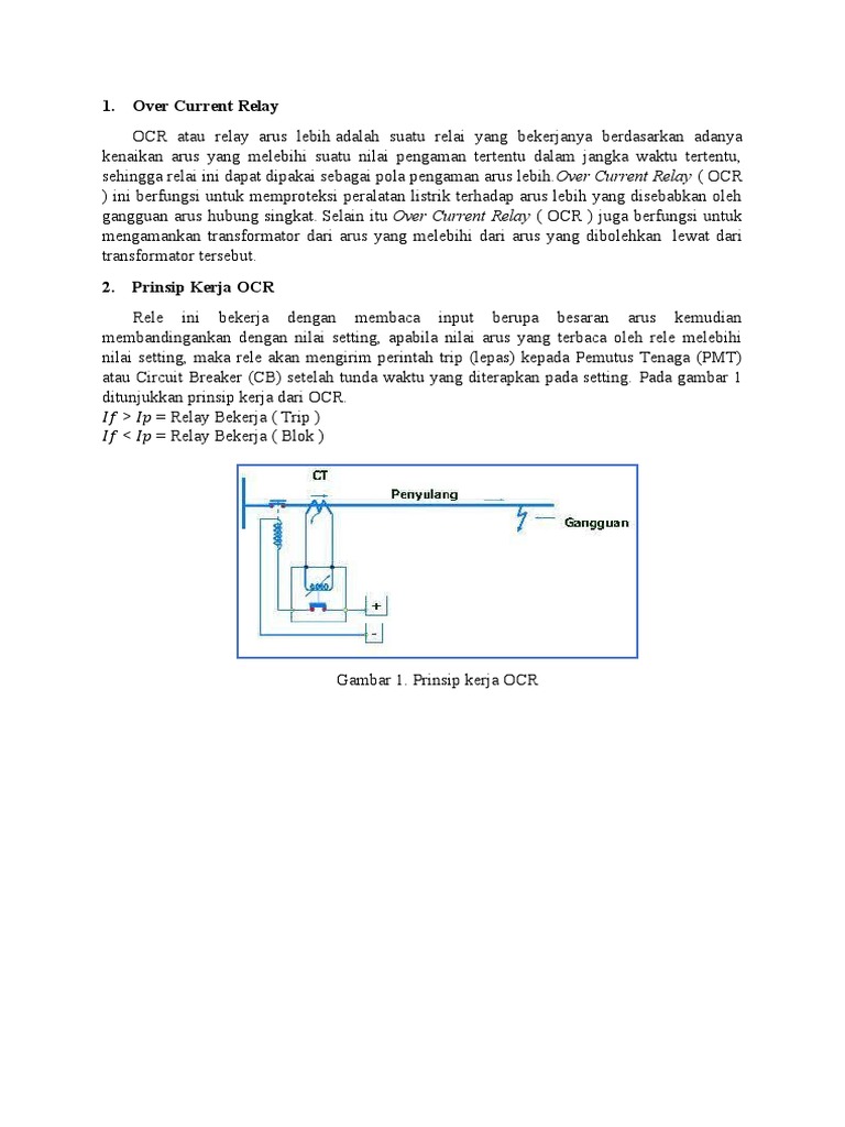 Fungsi dan Cara Kerja Over Current Relay | PDF | Komputer