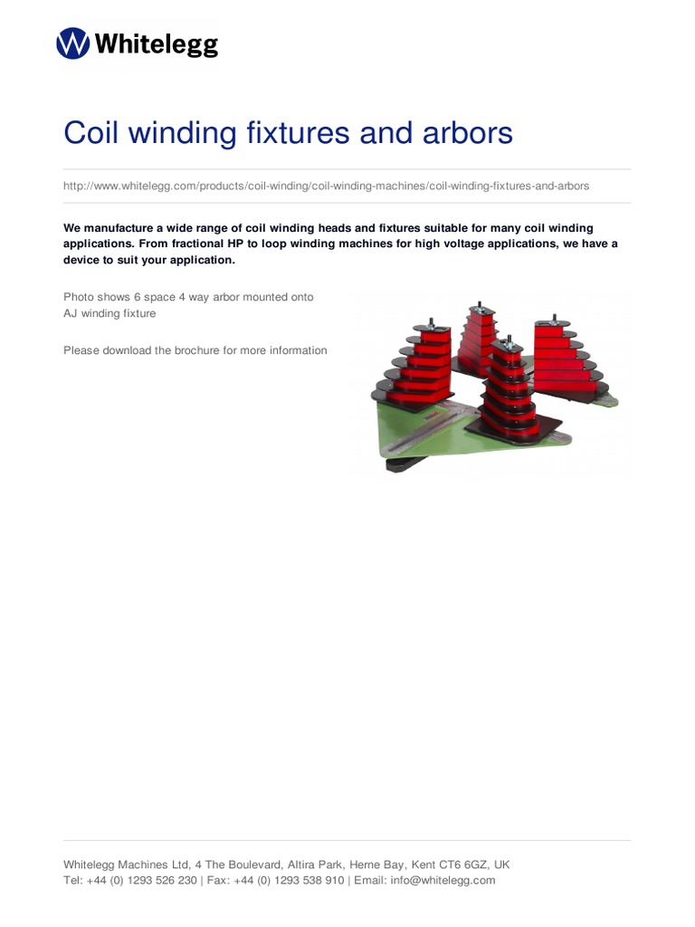 Whitelegg Coil Winding Fixtures and Arbors | PDF | Business