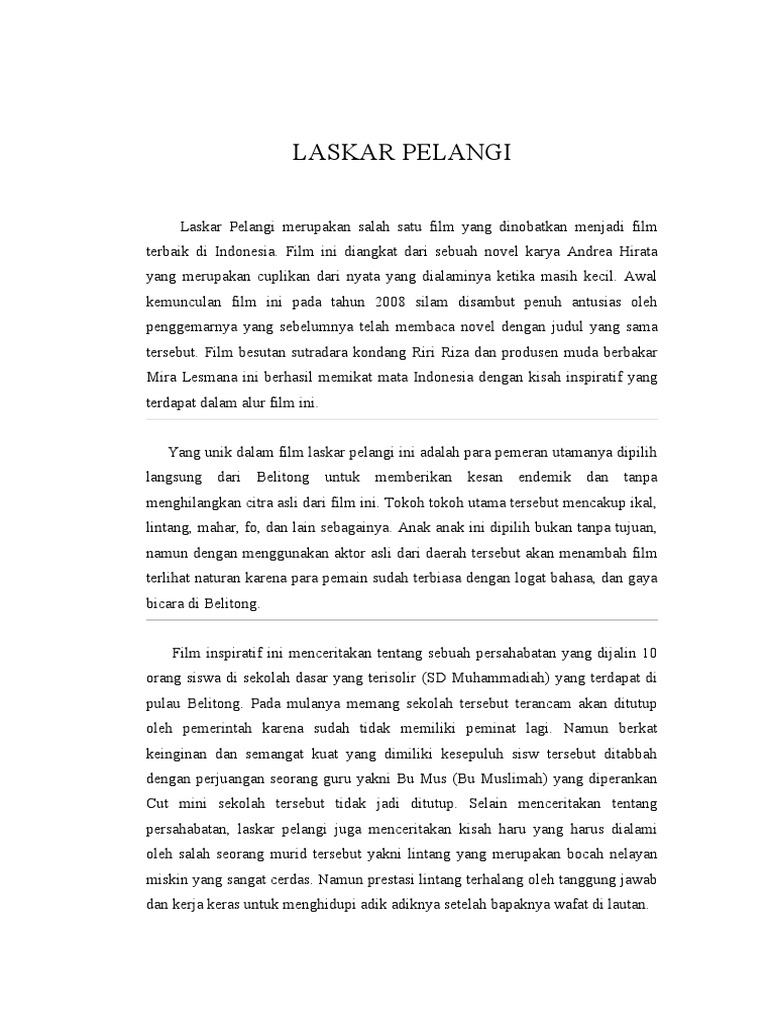 Laskar Pelangi | PDF