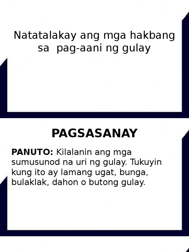Ag Aralin 17 Mga Hakbang Sa Pag Aani | PDF