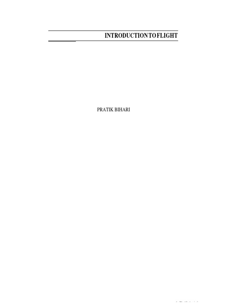 Introduction To Flight Anderson PDF | PDF