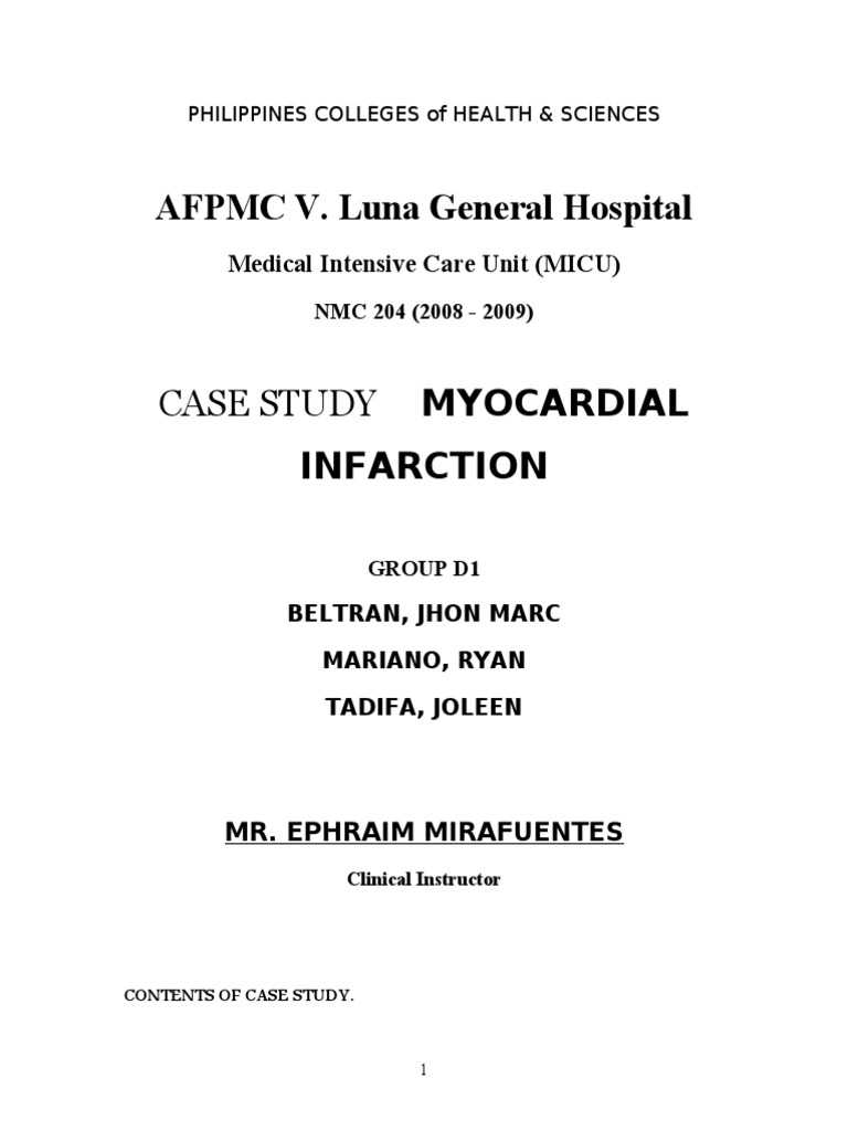 AFPMC V. Luna General Hospital: Case Study | PDF | Heart Valve | Atrium ...