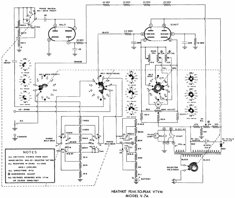 Heathkit V-7a Schematic Only | PDF