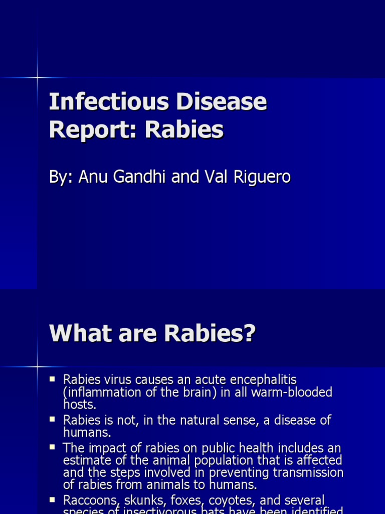 Infectious Disease Report: Rabies | PDF | Rabies | Immunology