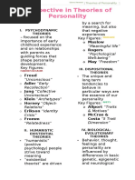 Chart - Comparison of Personality Theories | PDF | Personality ...