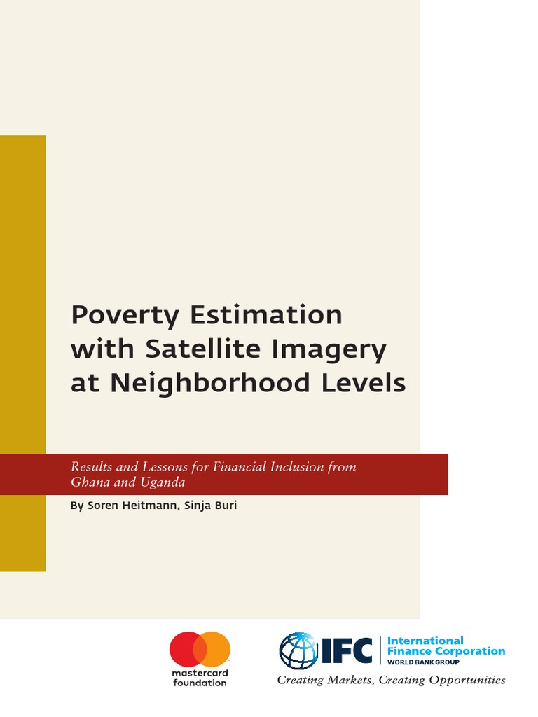 Poverty Estimation With Satellite Imagery at Neighborhood Levels | PDF ...