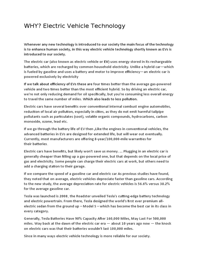 Case Study | PDF | Electric Vehicle | Rechargeable Battery