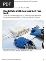 CDC - Cloth Face Mask | PDF | Clothing | Textiles