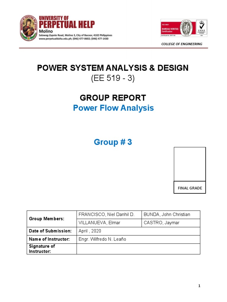 Power Flow Analysis Module Pdf Electric Power Electrical Engineering