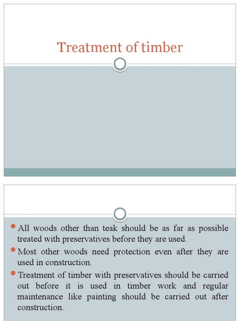 Treatment of Timber | PDF