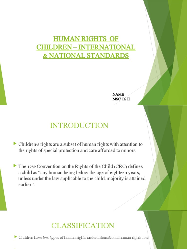 Human Rights of Children | PDF | Children's Rights | Libertarian Theory