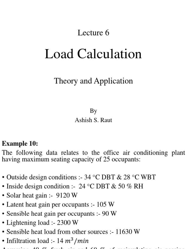 Calculating Air Conditioning System Capacity: A Step-by-Step Example ...