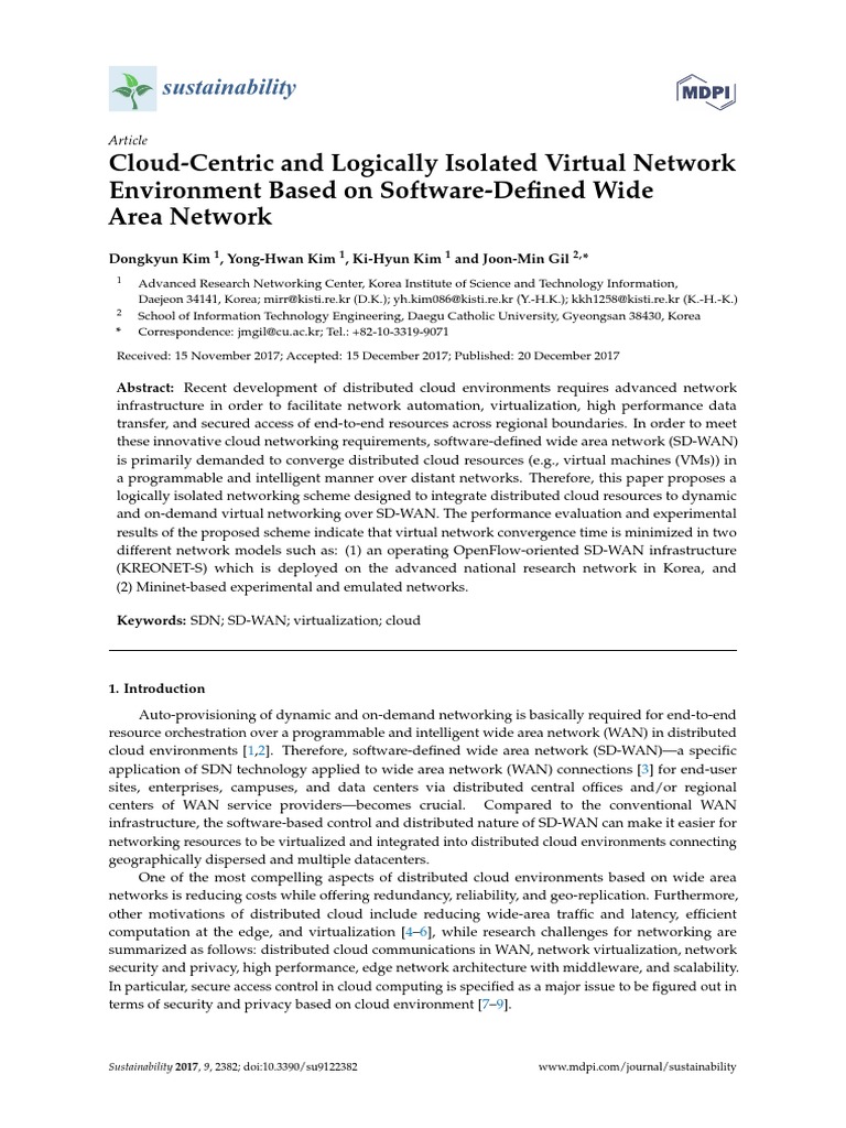 Cloud-Centric and Logically Isolated Virtual Network Environment Based ...