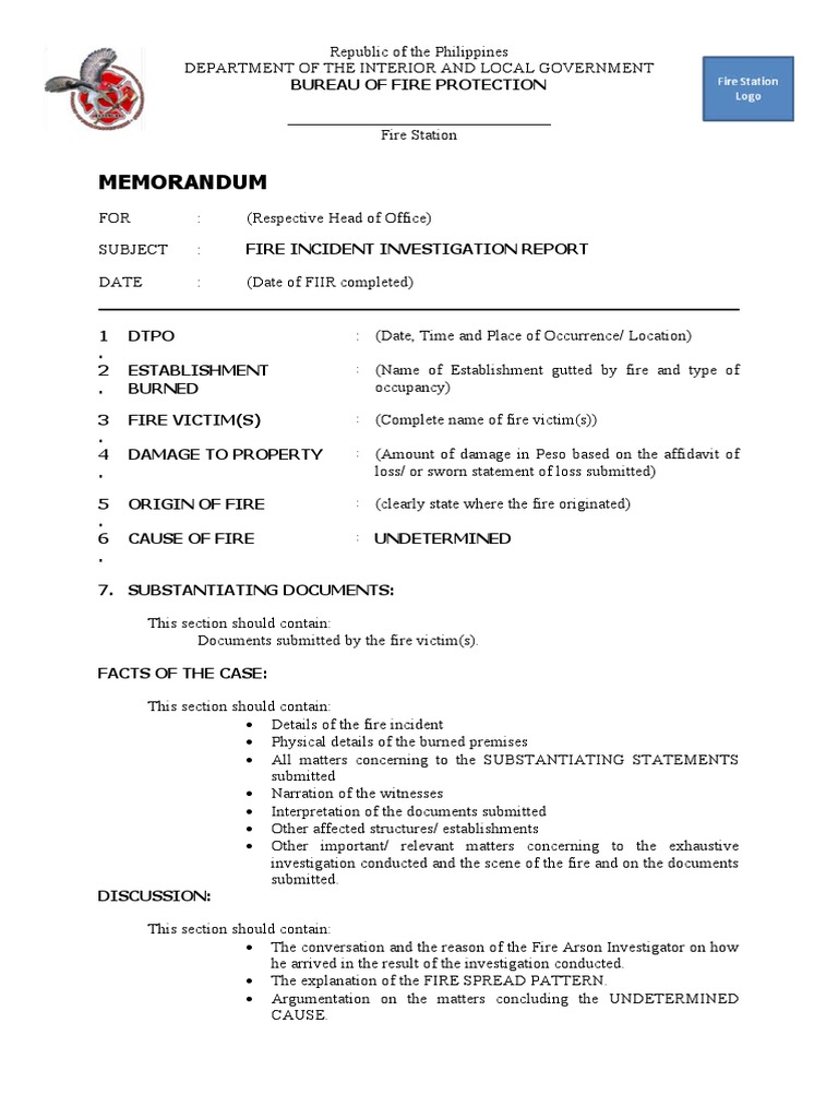 Fire Incident Investigation Report | PDF | Justice | Crime & Violence