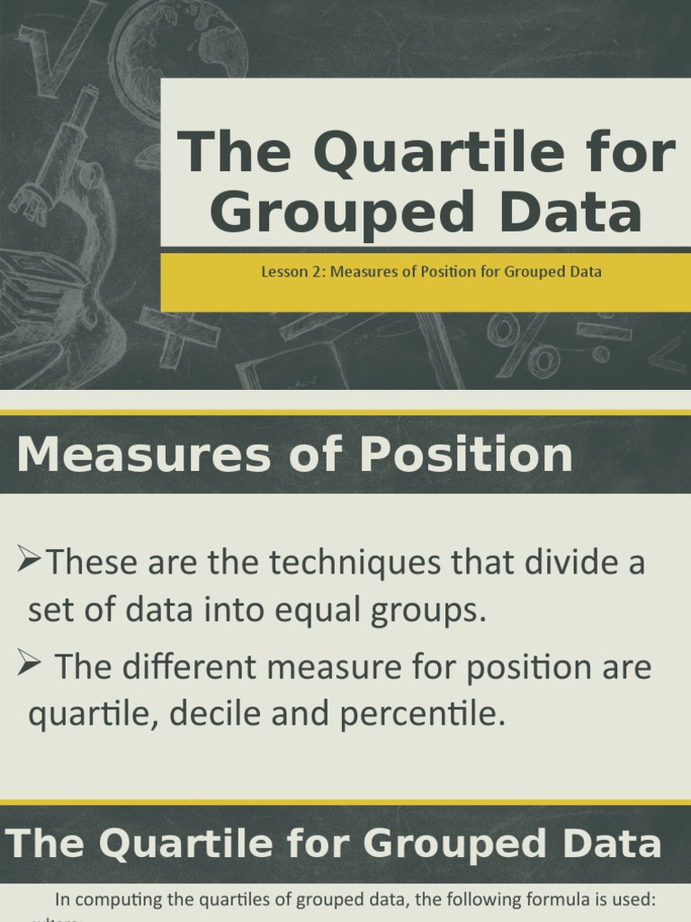 Quartile Calculation for Grouped Data | PDF | Percentile | Statistical ...
