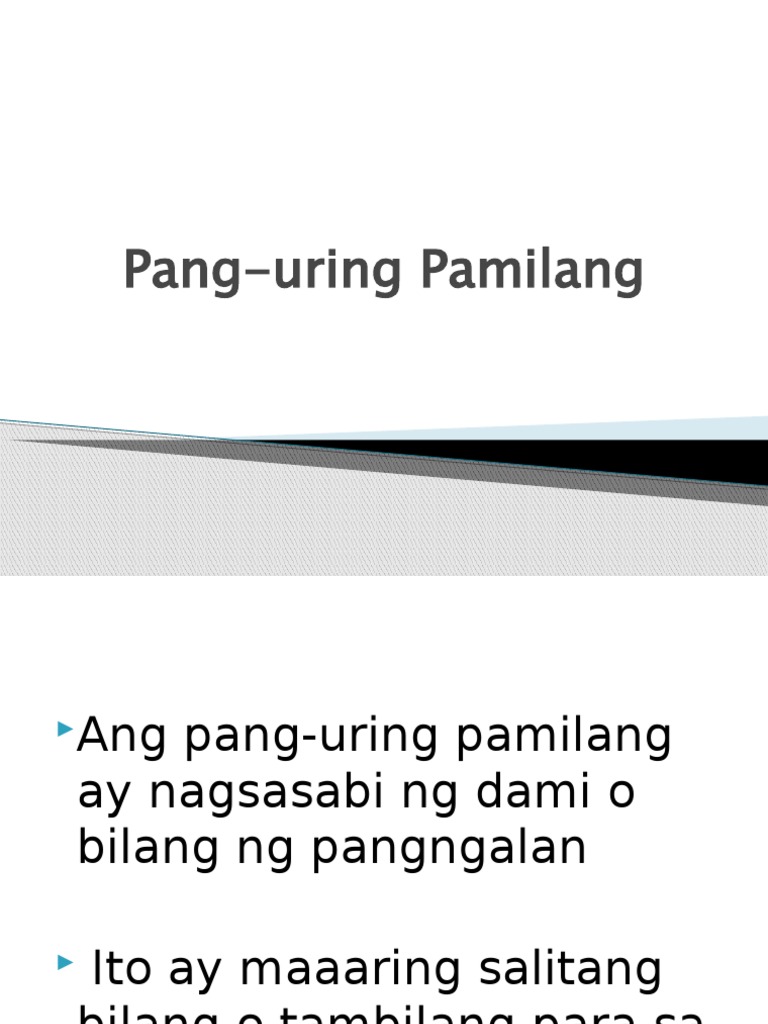 Pang-Uring Pamilang | PDF