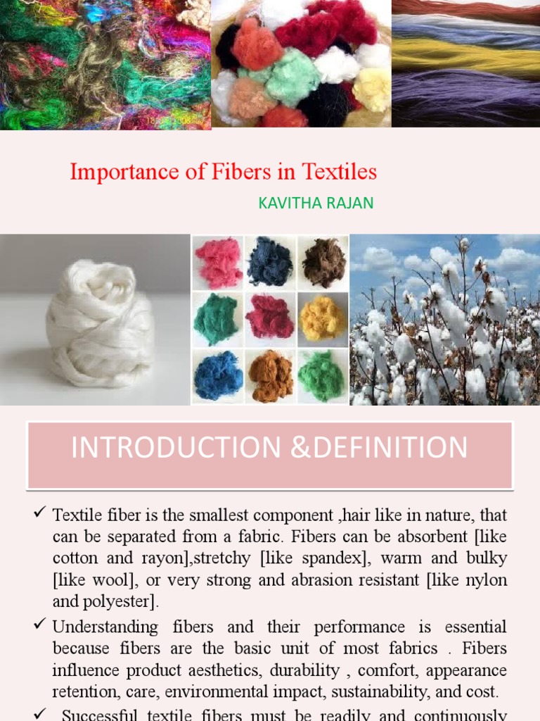 Importance of Fibers in Textiles: Kavitha Rajan | PDF | Rayon ...