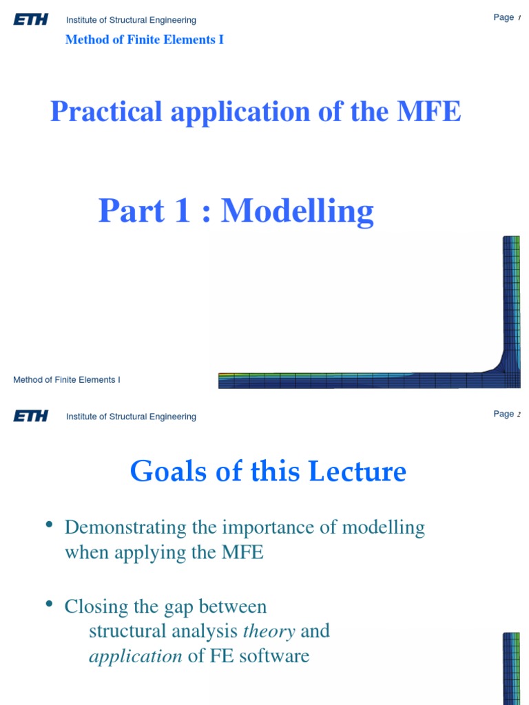 Practical Application of The MFE: Part 1: Modelling | PDF | Structural ...