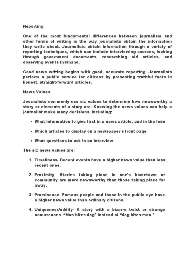 Foundations of Journalism: Reporting Techniques, News Values, Libel ...