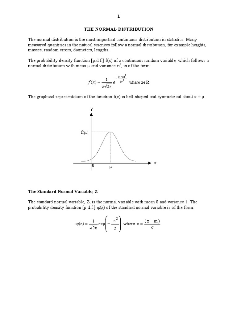 An Introduction to the Normal Distribution: Its Probability Density ...