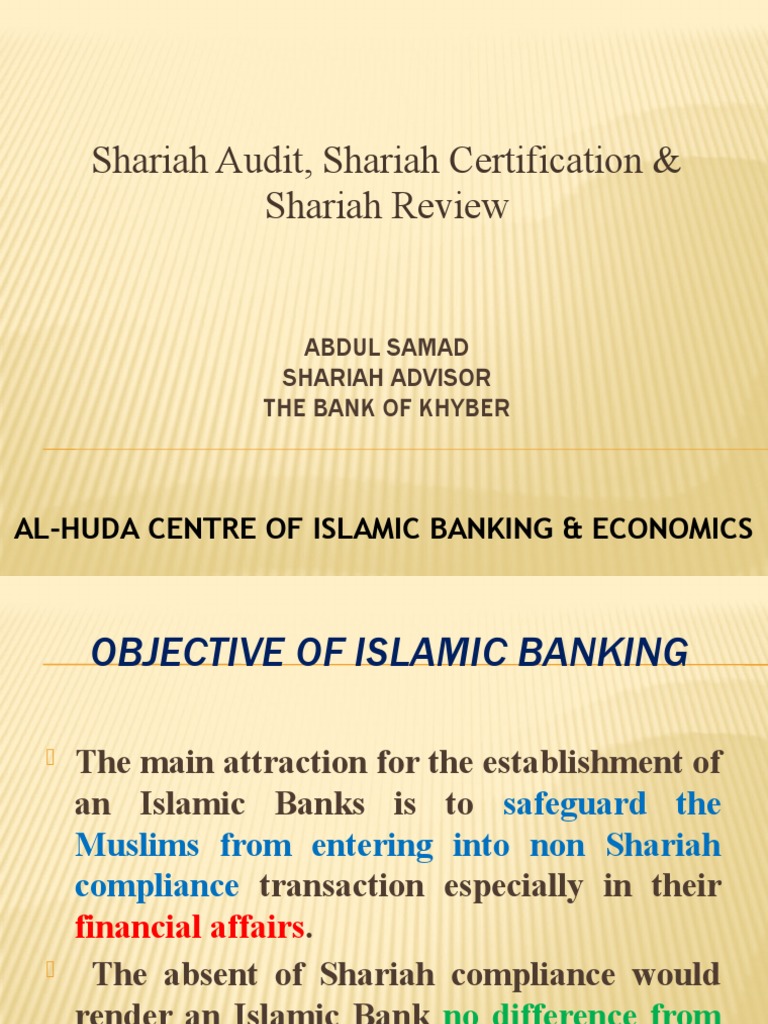 Shariah Audit, Shariah Certification & Shariah Review | PDF | Audit ...