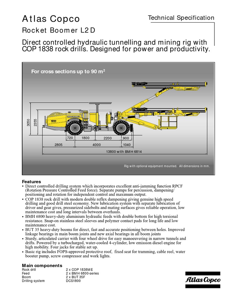 Technical Specifications for the Atlas Copco Rocket Boomer L2 D ...
