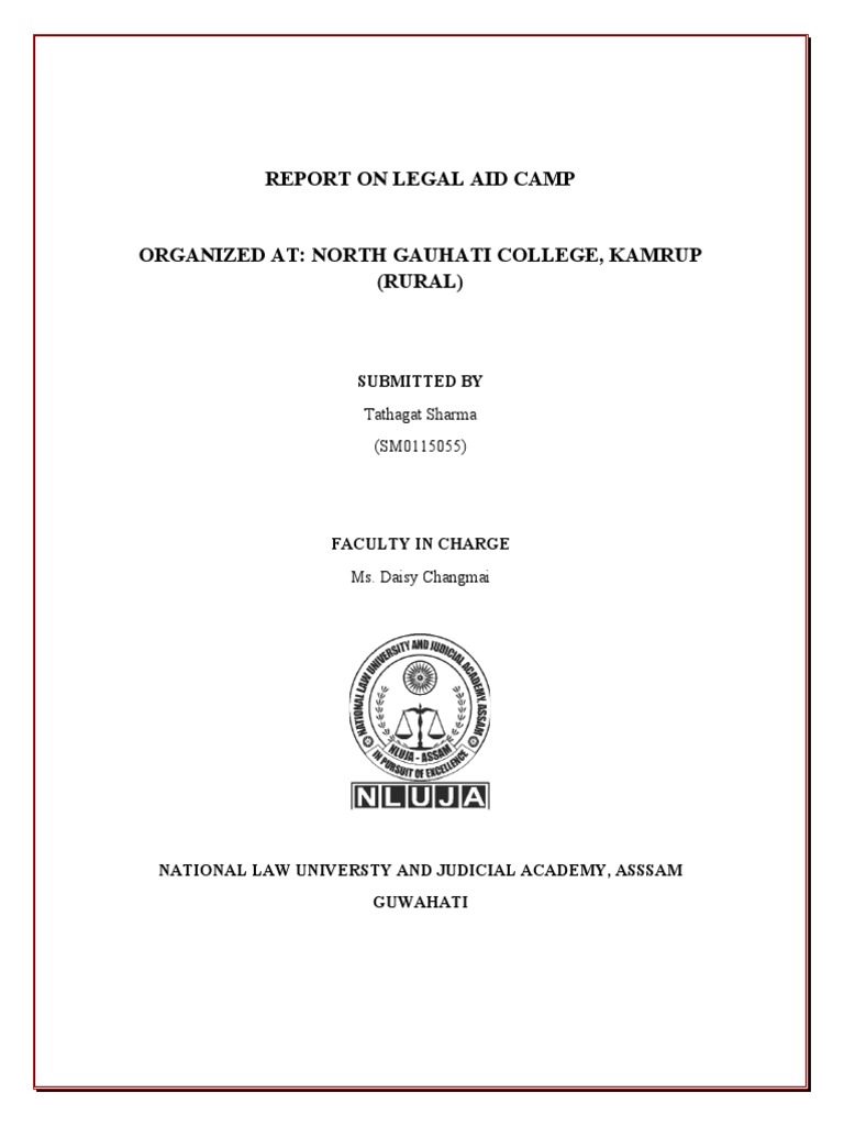 Report On Legal Aid Camp | PDF | Legal Aid | Writ